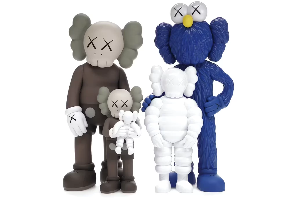 KAWS Family Vinyl Figures Brown/Blue/White Toy